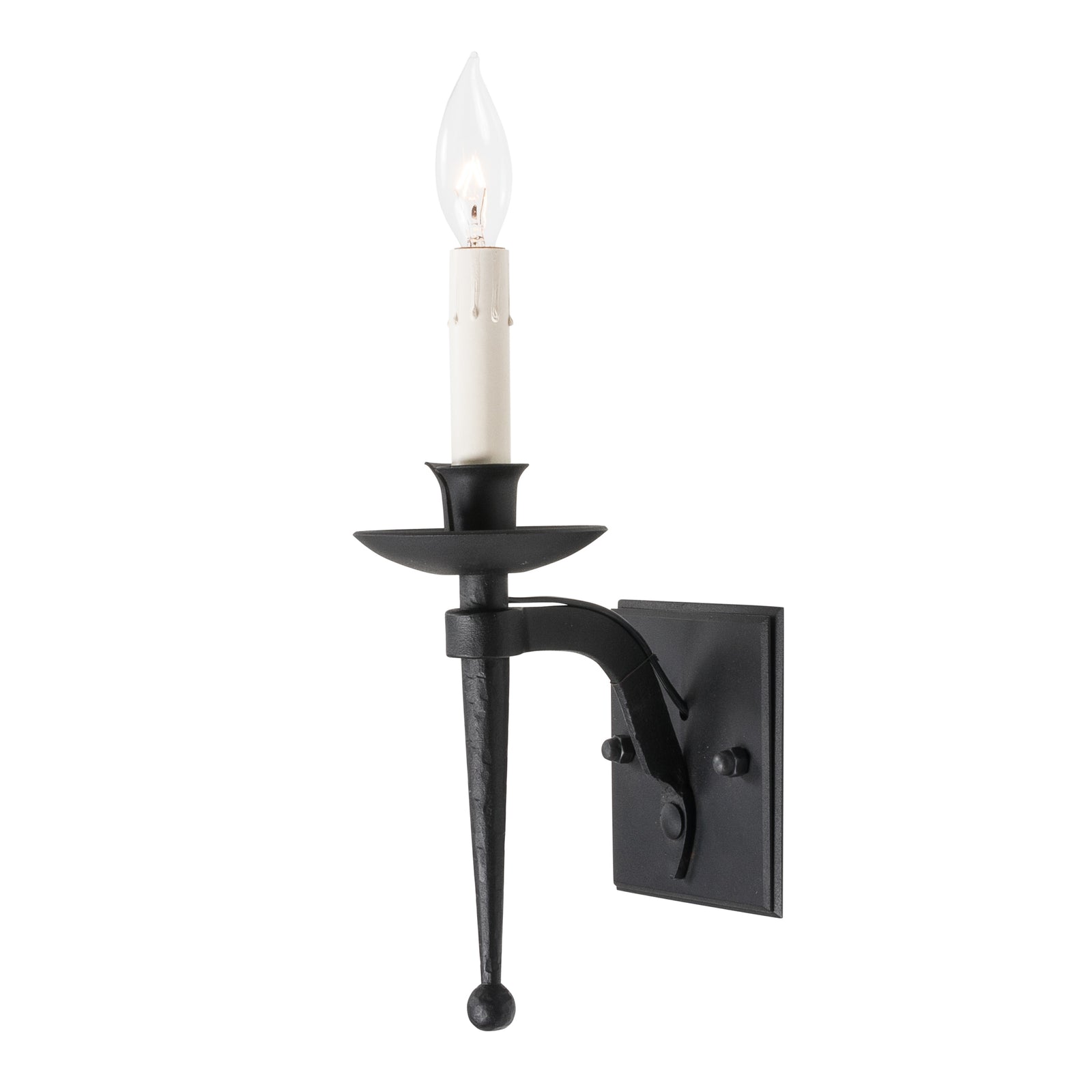 Charing Square Curved Arm Sconce | KingsHaven Lighting